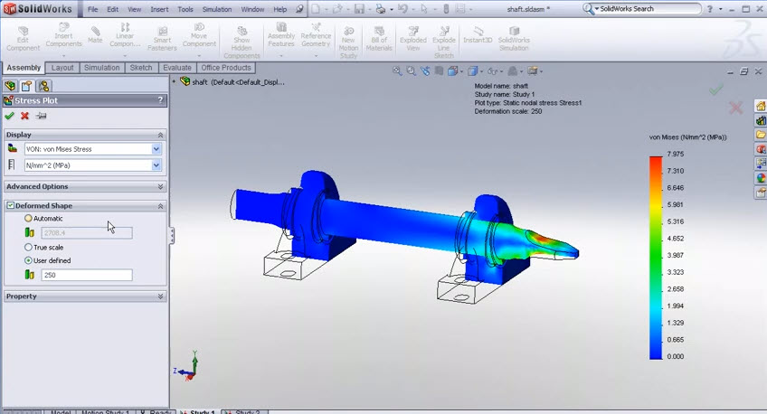 How to Simulation Simple Contact by Solidworks2012 - SolidWorks Share