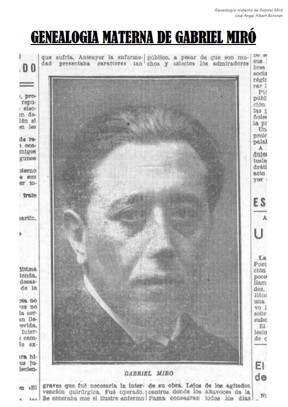 Genealogía de Gabriel Miró