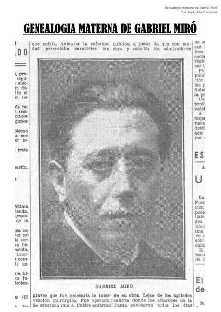 Genealogía de Gabriel Miró: 2018