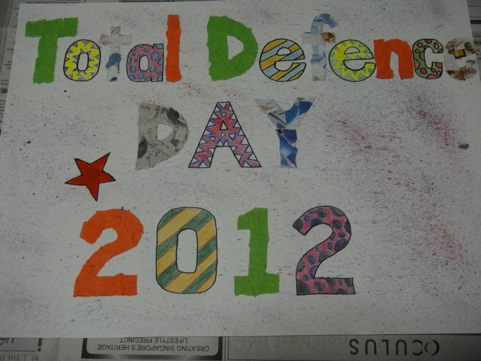 Young Artists At Work: Total Defence Day Poster 2012 - Collage