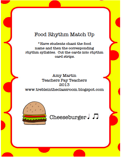 Treble in the Classroom: Food Rhythm Activities