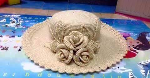 PALARII CROSETATE ROMANIA: Palarie Crosetata Manual Macrame Crem Fori ...