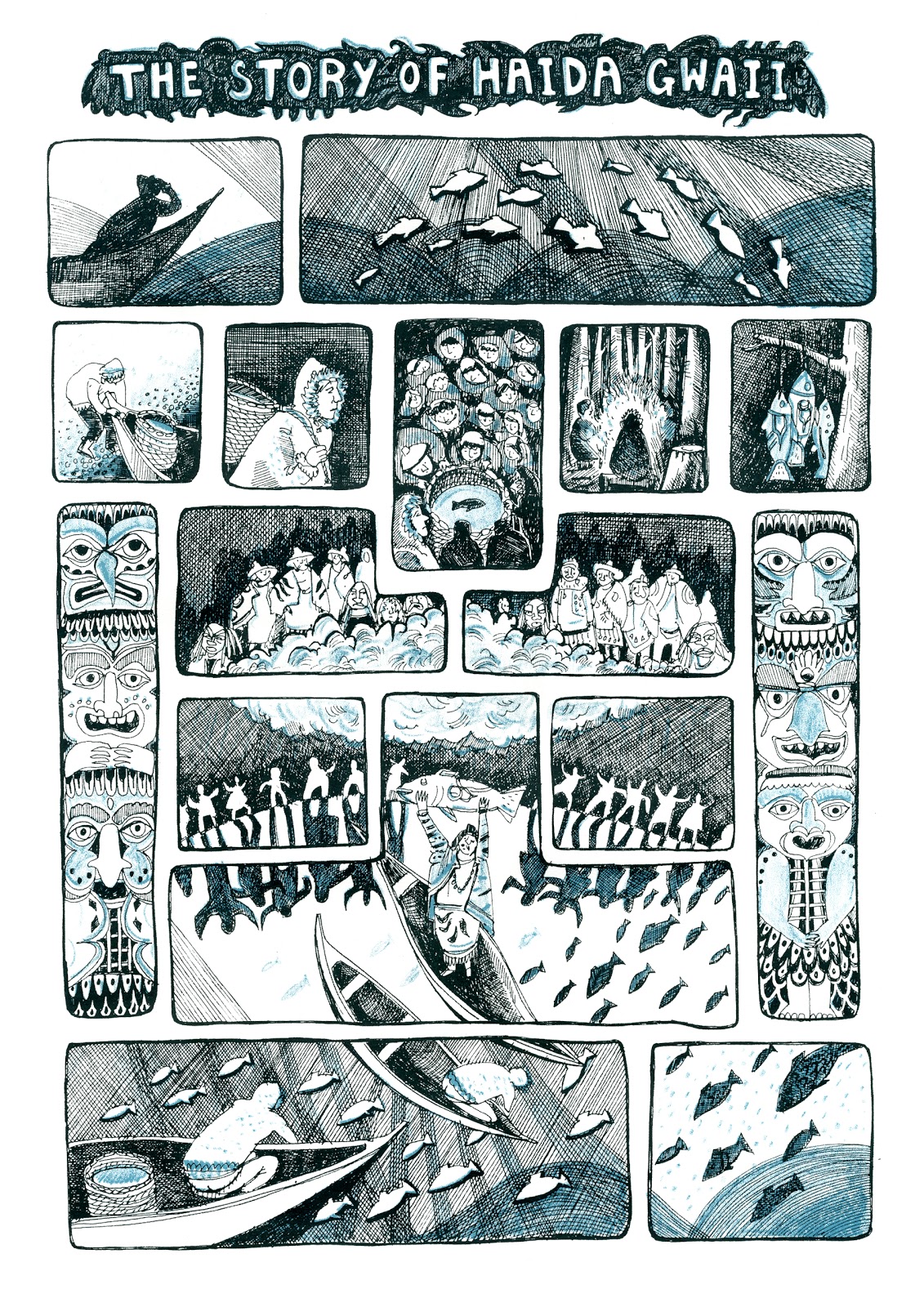 Poppy's Illustration: The story of Haida Gwaii