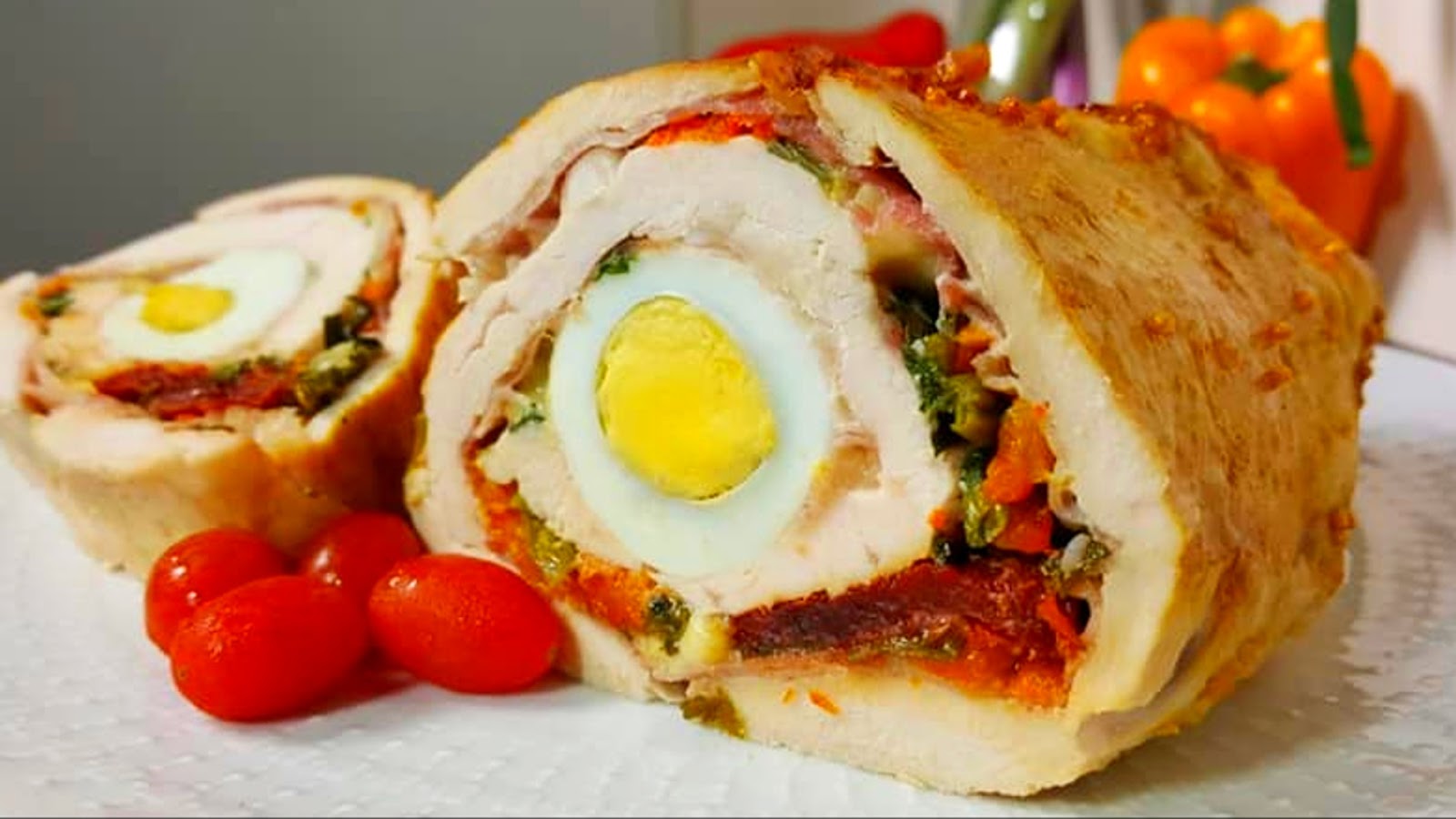 Arrollado de pollo Receta facil