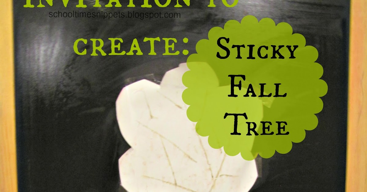 Sticky Wall Fall Tree Art for Toddlers | School Time Snippets