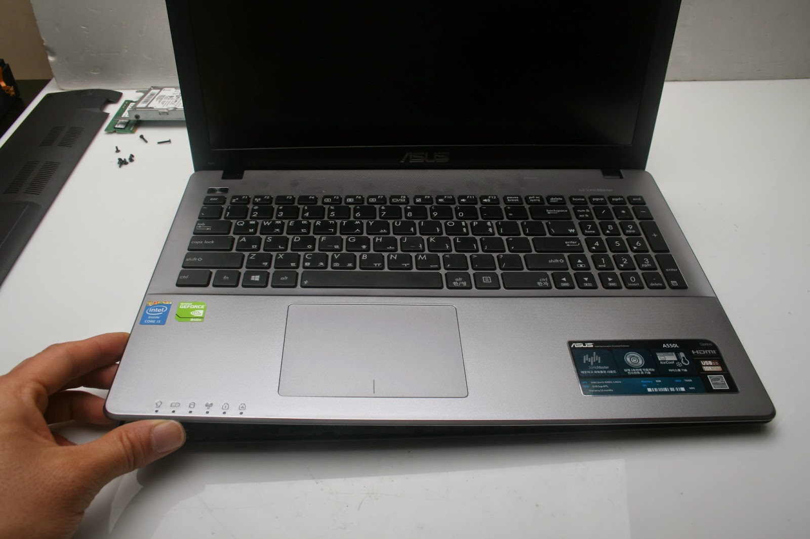 ASUS A550L 노트북분해 – 안반장의 개발 노트