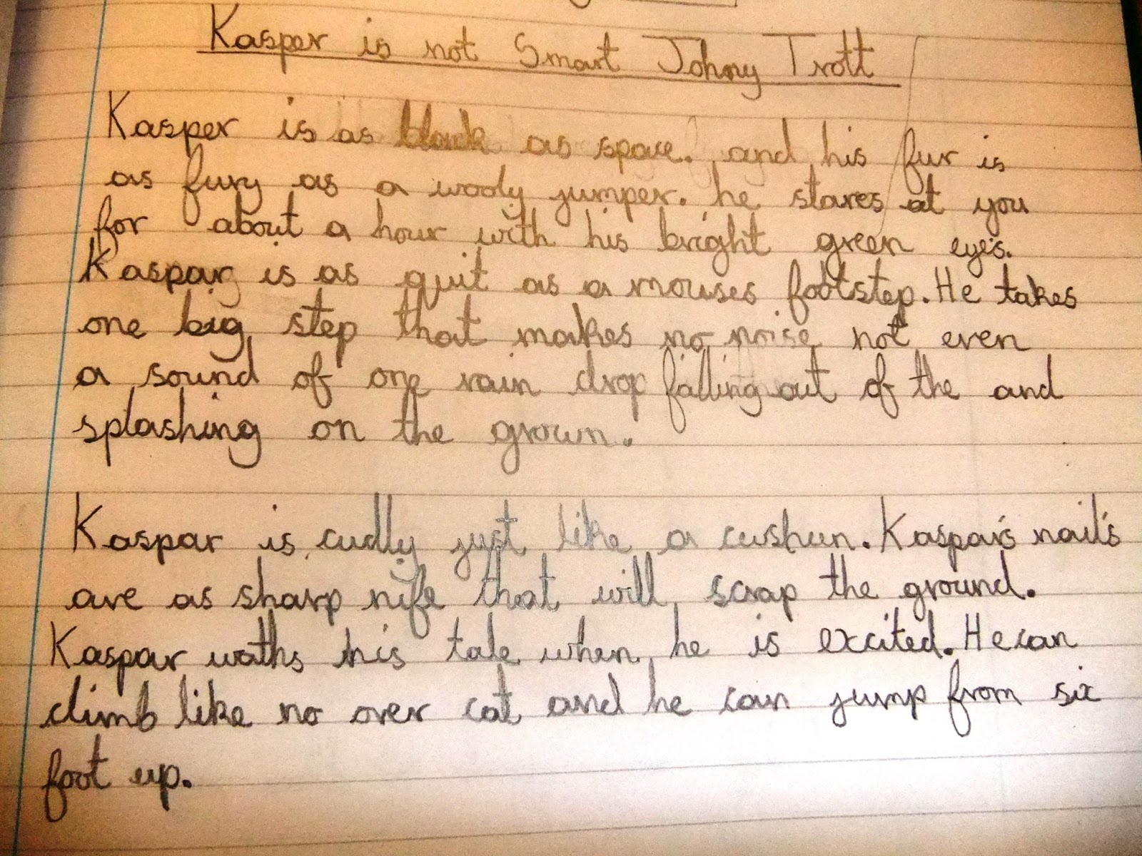 St. Clare's Class Blog: "Kaspar is not smart, Johnny Trott."