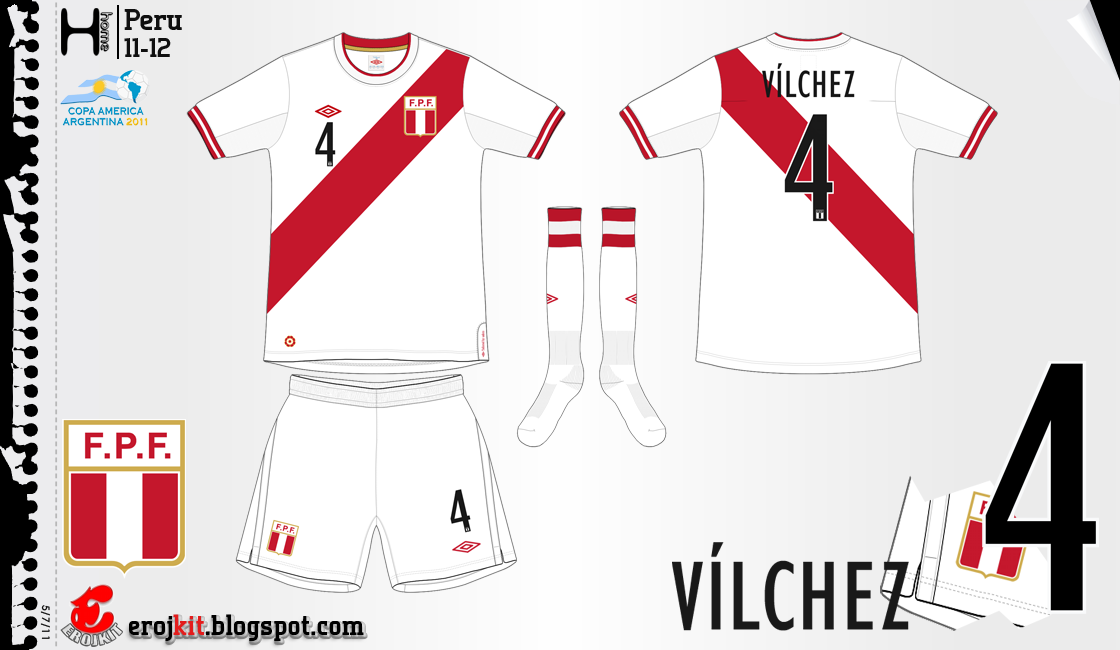 Kit Design, by eroj: 2011 Peru (Home, Away e Third)