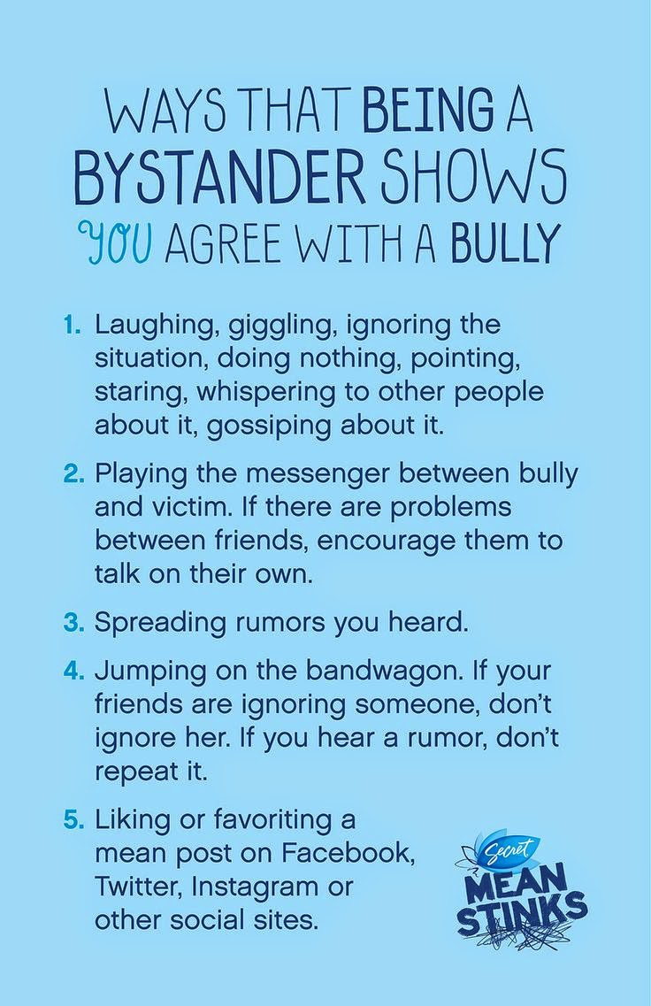 Ways That Being a Bystander Shows You Agree With a Bully. ~ The Anti ...