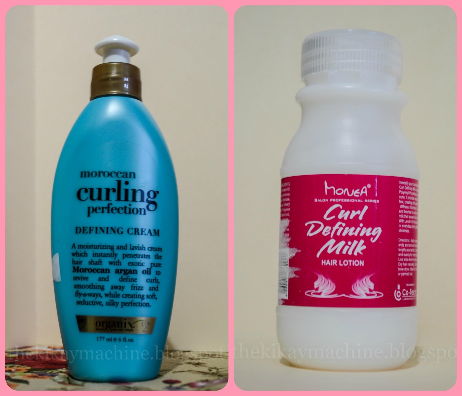Organix Moroccan Curling Perfection Defining Cream VS Monea Curl ...
