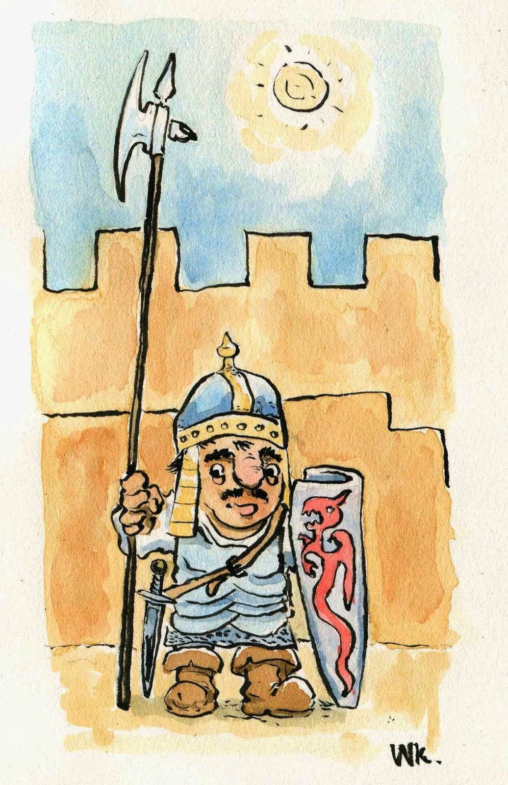 Drawing the Sword: INKtober Day 13: Royal Guard