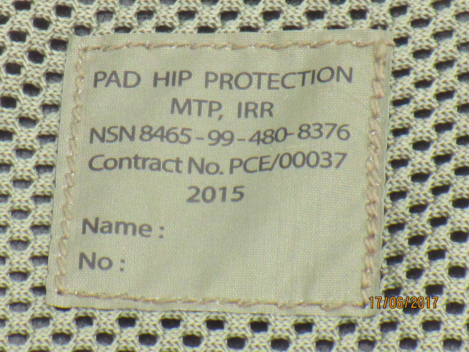 Webbingbabel: Pad Hip Protection PLCE Multi Terrain Pattern