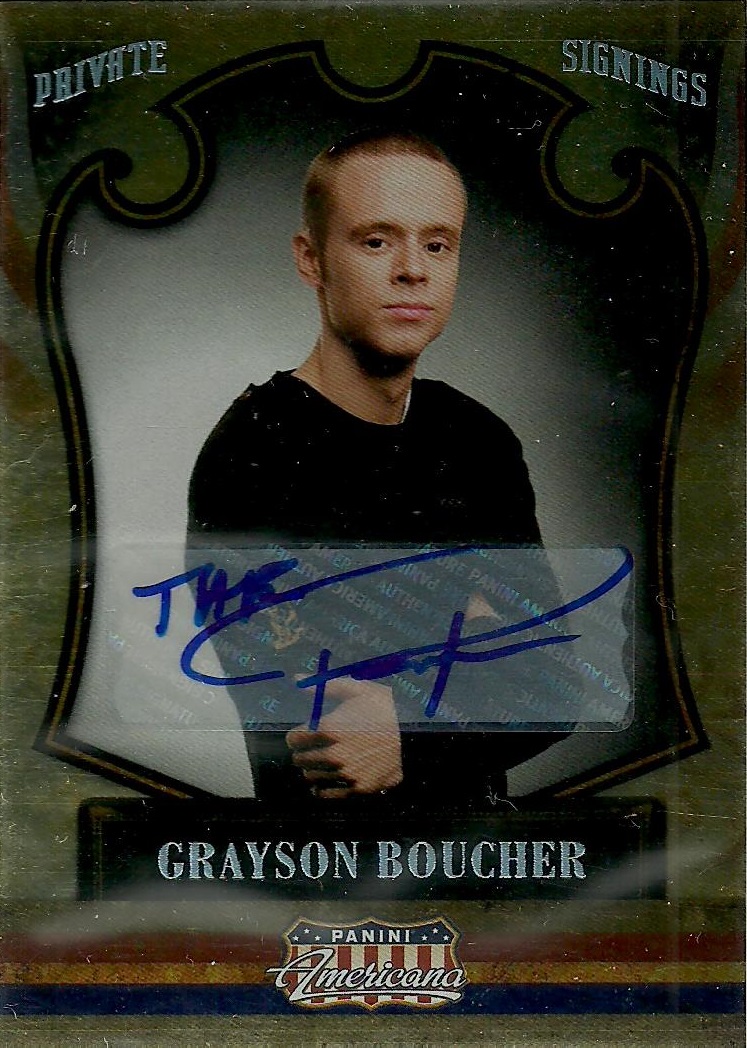 Hell's Valuable Collectibles: Grayson Boucher Autograph Card