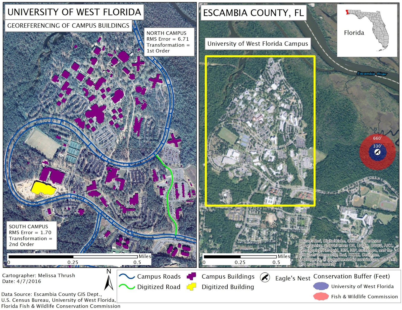 Melissa Thrush's UWF GIS Online Blog: GIS4043 - Week 13 - Georeferencing