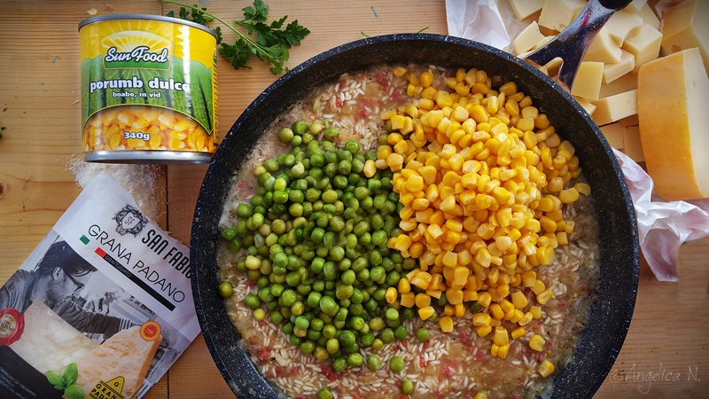 Angel's food: Arancini cu porumb Sun Food si mazare