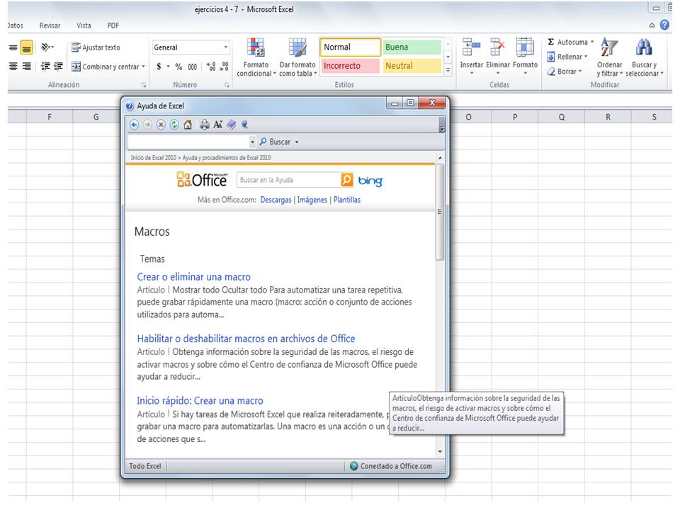 taller de informatica : como utilizar la ayuda en excel?