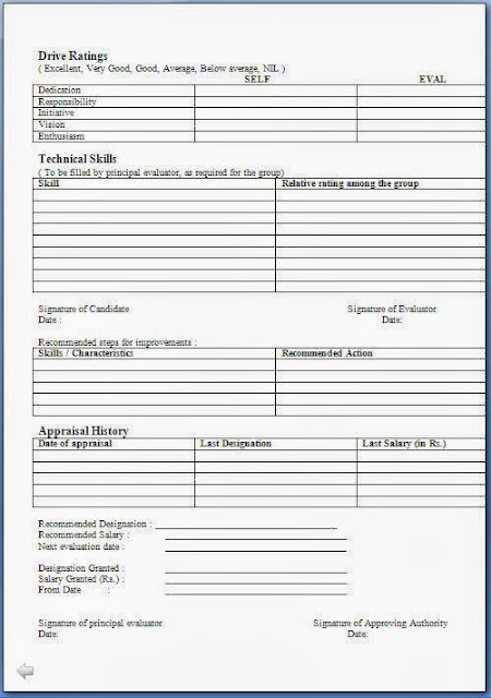 Performance Rating Form