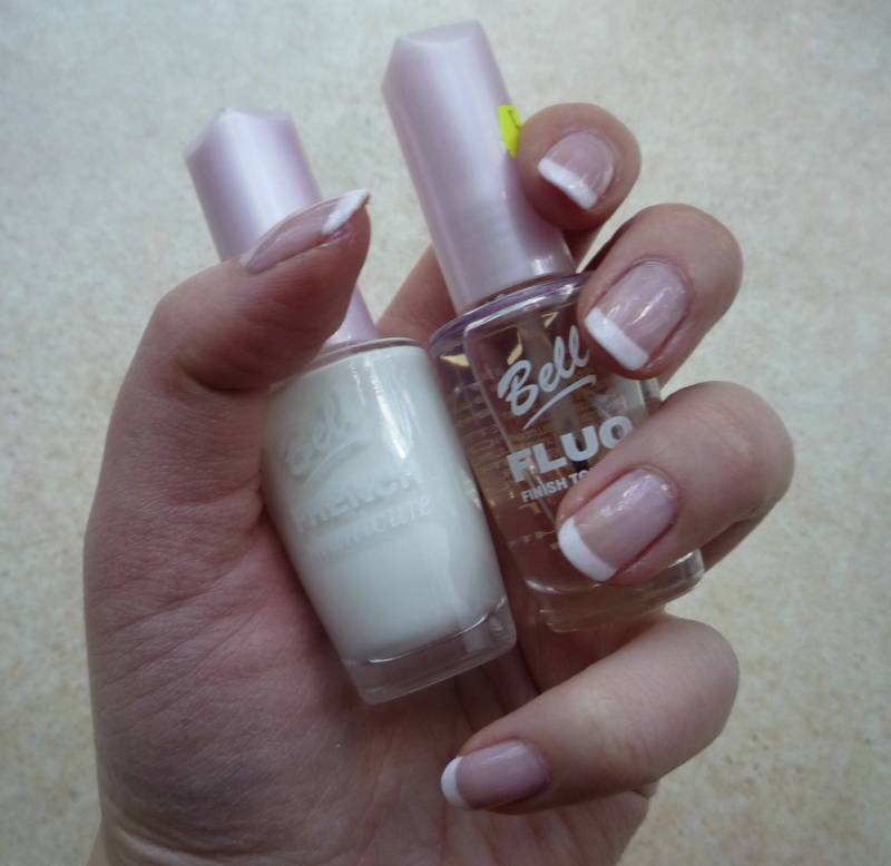 Bell French Manicure 01 & Fluo Top Coat – klasyk na paznokciach - Jedno ...