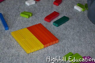Highhill Homeschool: Multiplication and Square Numbers with Cuisenaire Rods
