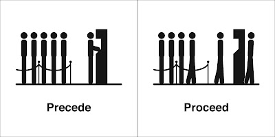 Homophones, Weakly: Precede & Proceed