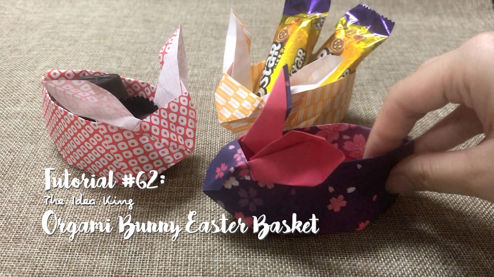 Tutorial #62: Origami Bunny Easter Basket | The Idea King