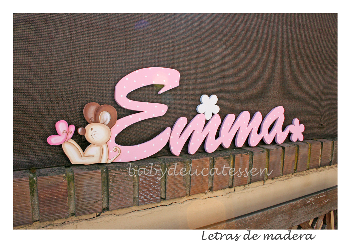 BABY DELICATESSEN LETRAS DE MADERA: LETRAS DE MADERA PARA EMMA