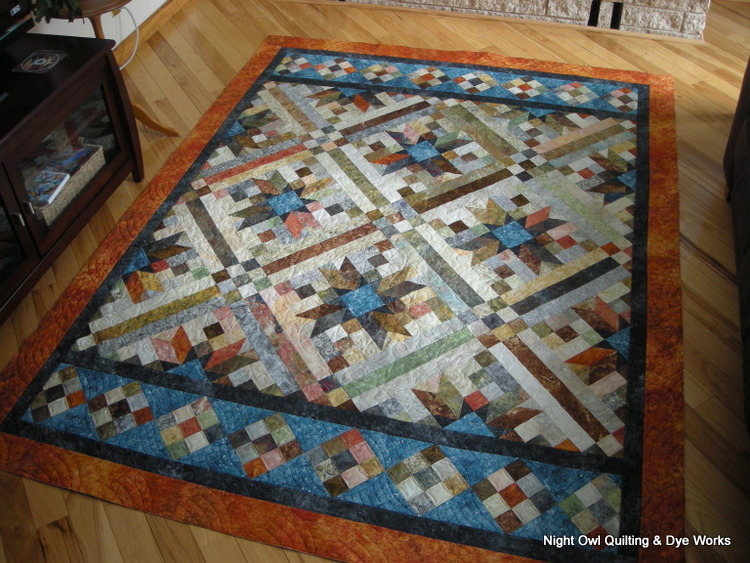 Night Owl Quilting & Dye Works: Smokey River Quilt