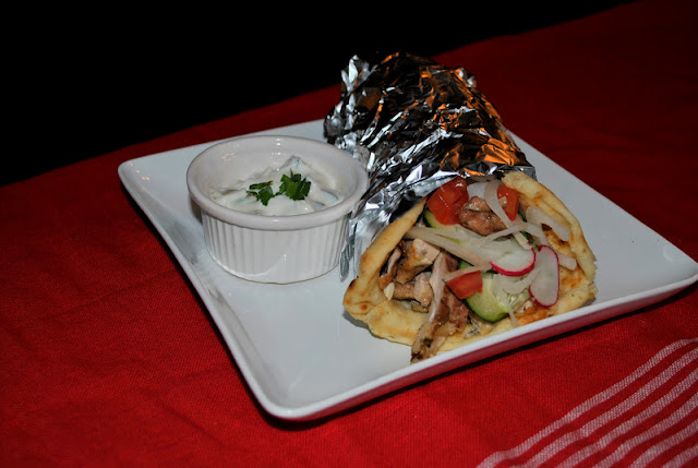 chicken gyro (aka yee-roh.. or gyy-roh)