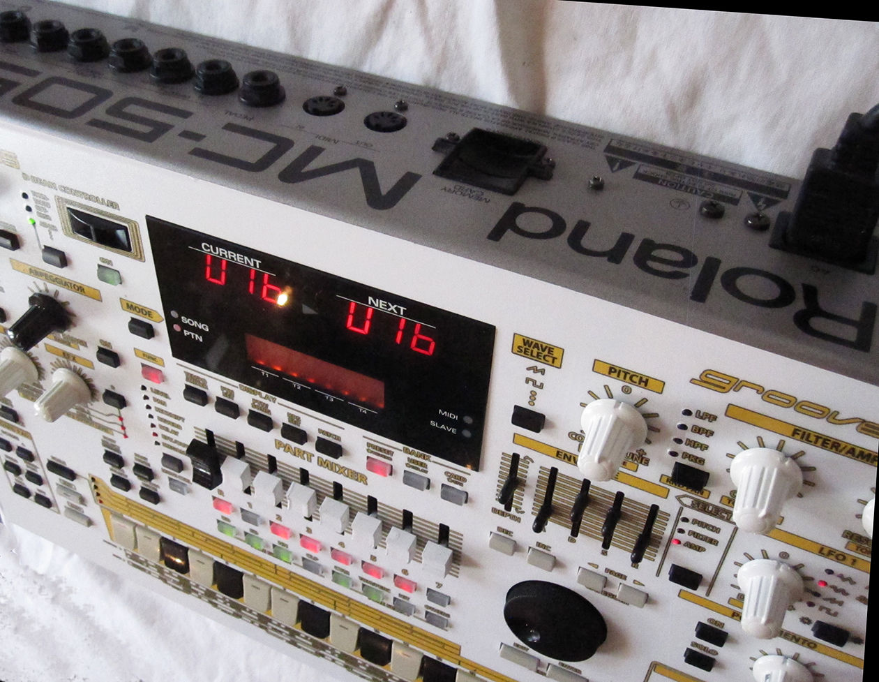 MATRIXSYNTH: Custom White & Gold Roland MC-505 Groovebox