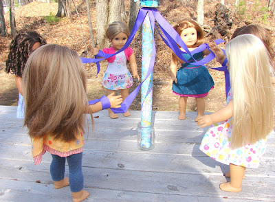 American Girl Doll Play: Creating a May Pole...