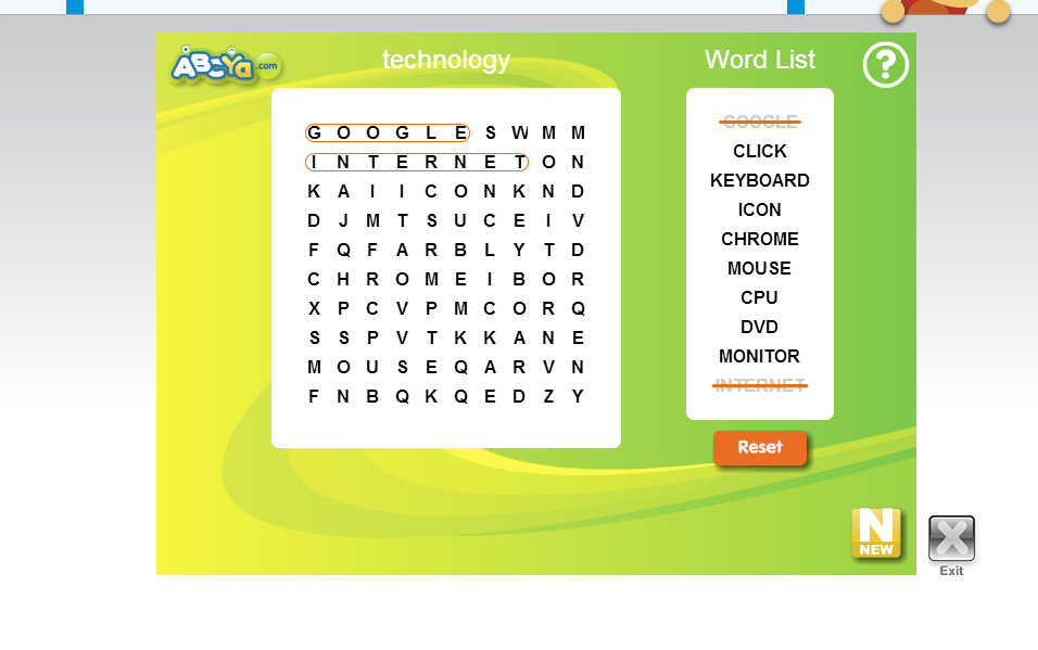 lpcomputerlab: Grade 2- Word Search, ABCya!