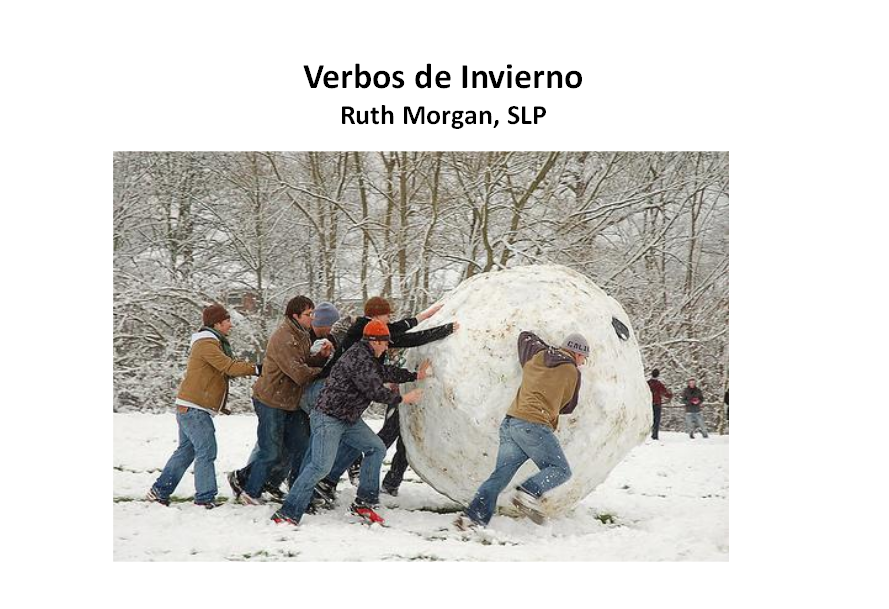 Chapel Hill Snippets: Verbs of Winter in Spanish--free printable book ...