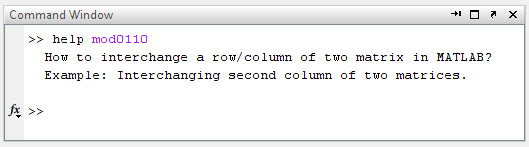 How To Interchange a ROW OR COLUMN of Two Matrix in MATLAB - INFO4EEE