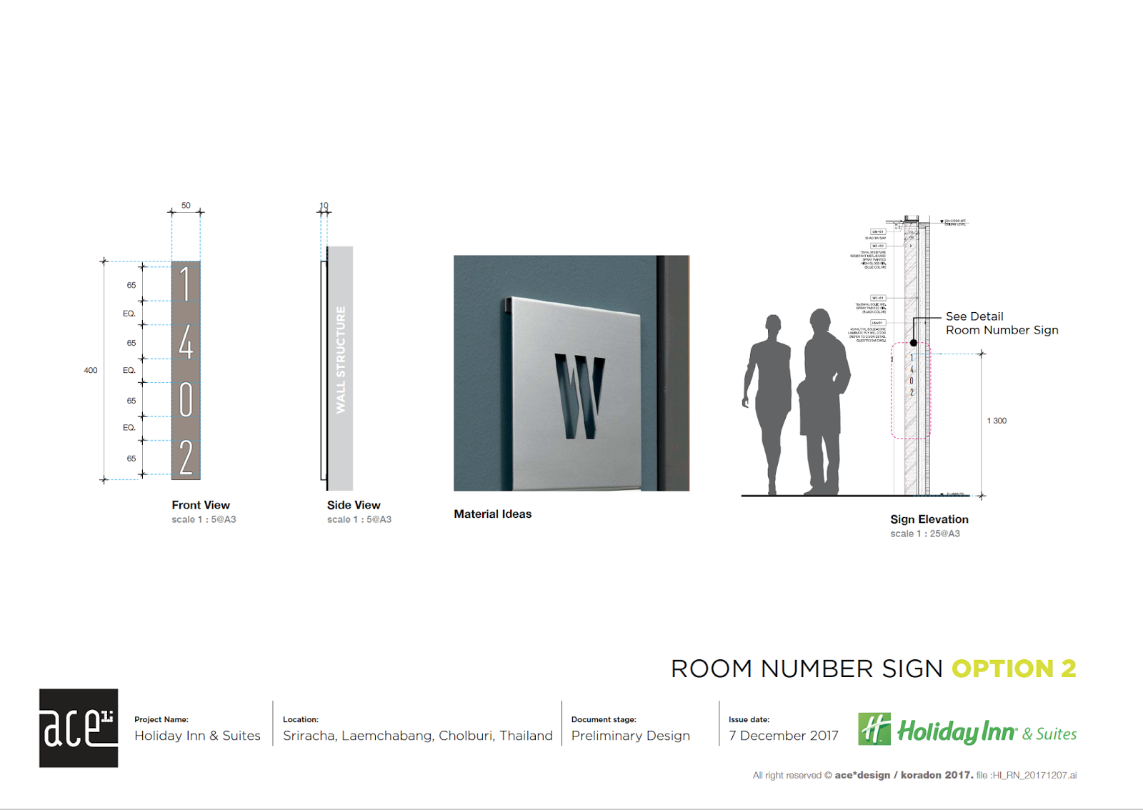 ace*design / koradon: Holiday Inn Lift Number & Room Number Sign 1st Draft