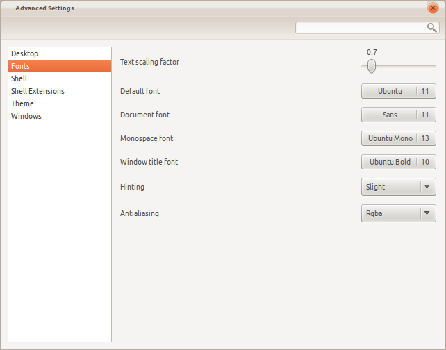 Gnome Font Setting - How to Change Gnome Shell (GTK 3.X) Font in Ubuntu 11.10