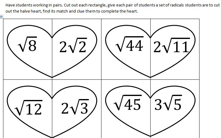 Math activities: February 2017