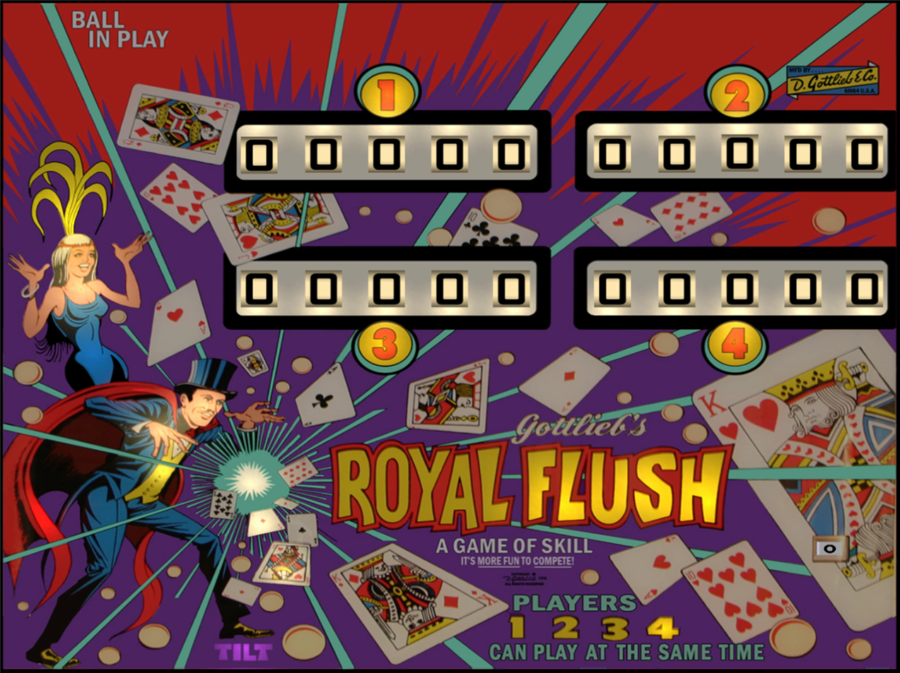 Old School Arcade And Pinball: Royal Flush (1976) (Gottlieb)