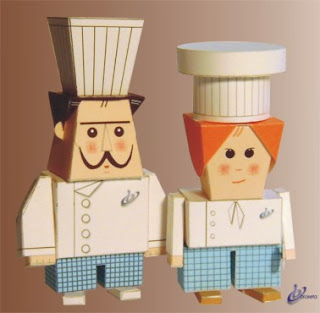 papercrafteros: cocineros papercraft