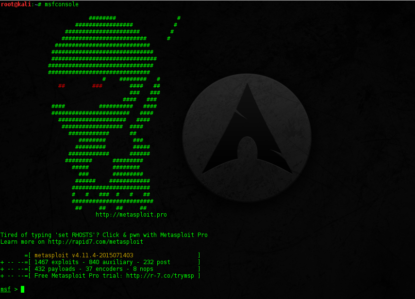 Perintah - Perintah dasar Metasploit (msfconsole) | Anherr Blog's