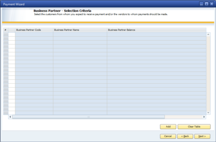 SAP Business One: Payment Wizard