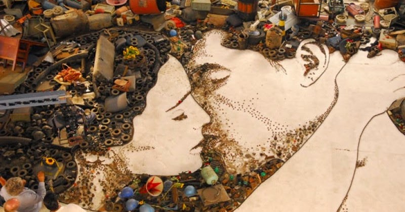 Simply Creative: Junk Portraits by Vik Muniz