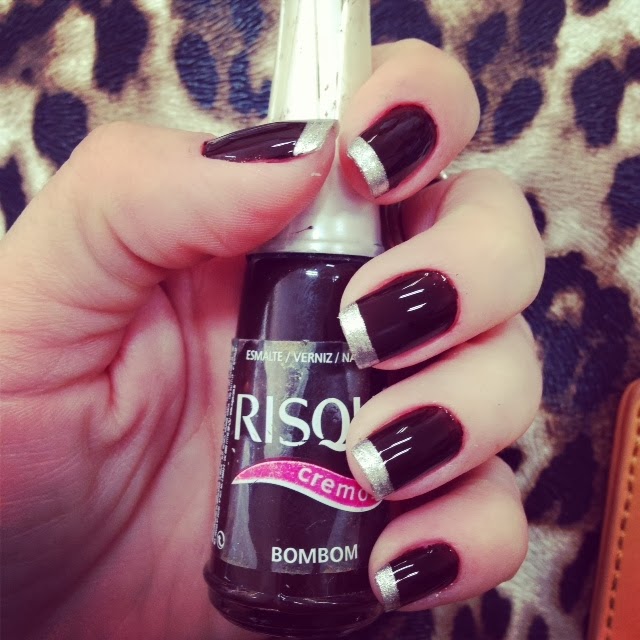 Delírios de Paty: Unhas da Semana: francesinha prateada