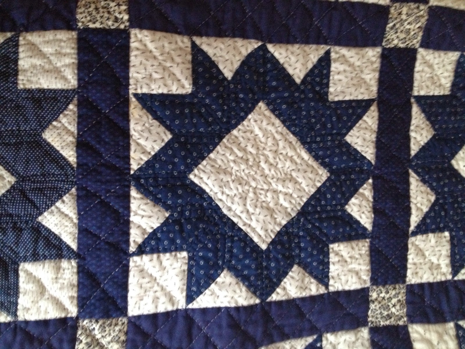 Collector With A Needle: Indigo Blocks, Treasured and Now Hand Quilted