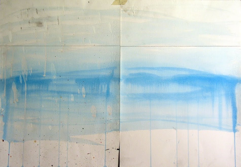 CARVING DRAWINGS: BLUE INK ON PAPER