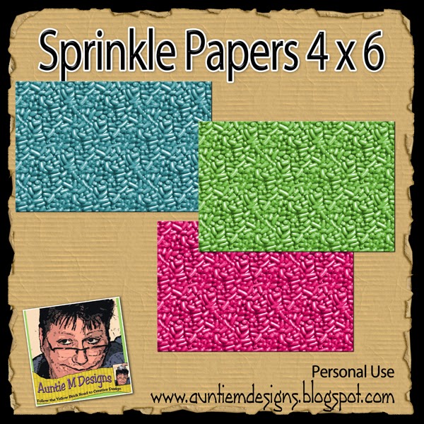 Auntie M Designs: Sprinkle Papers both sizes