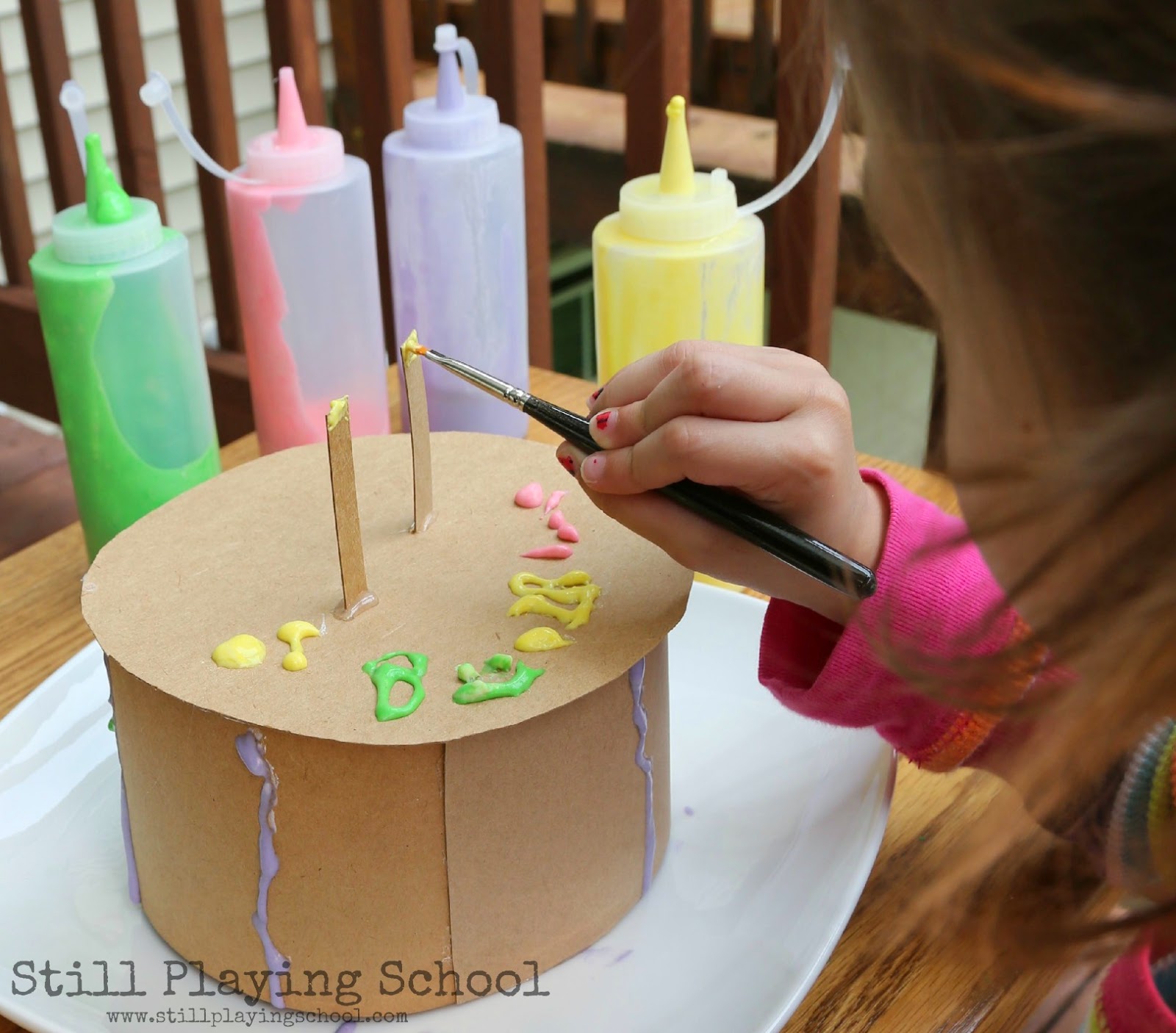 Puffy Paint Cake Decorating | Still Playing School