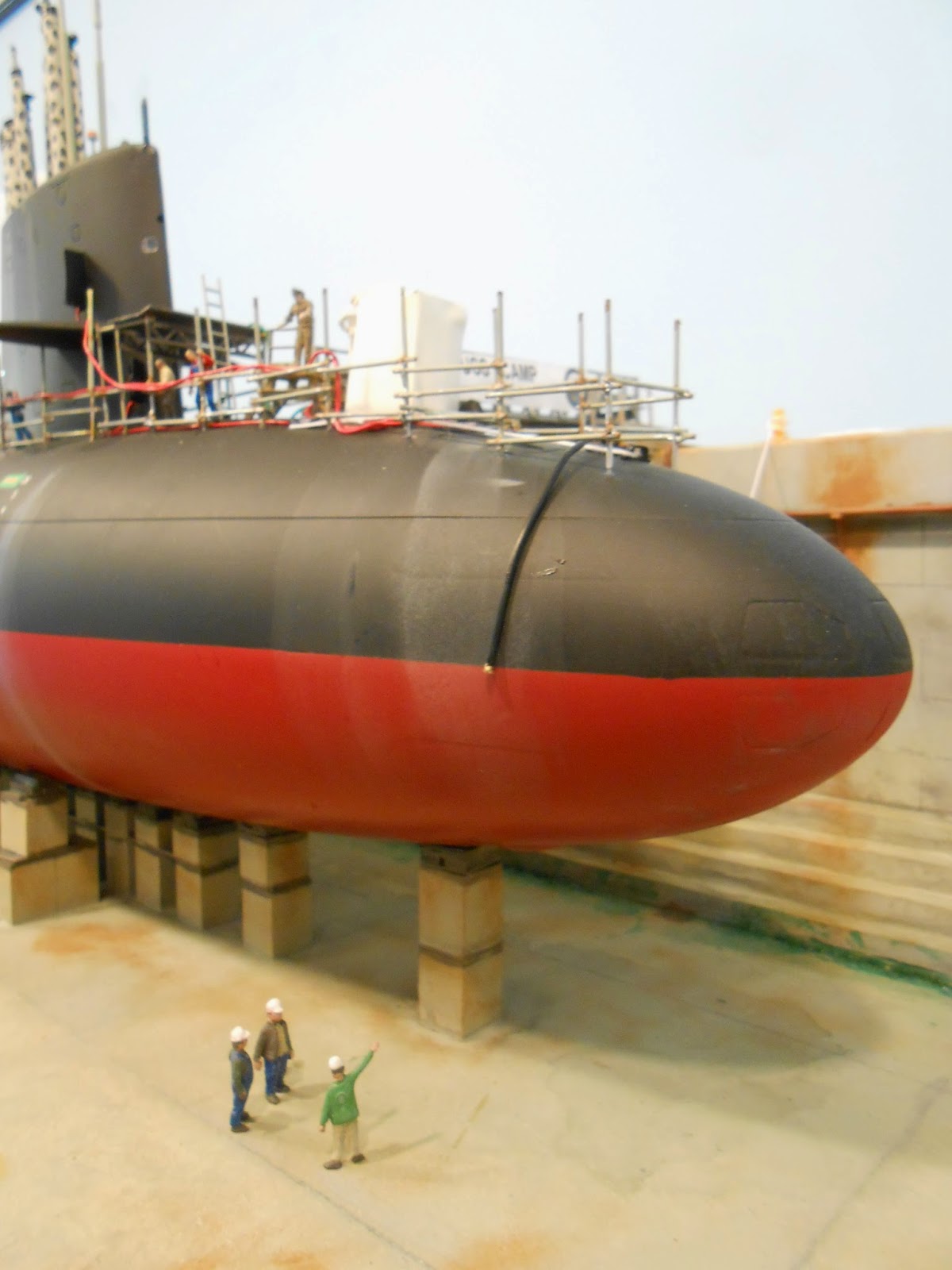 The U-Boat Yard: Finally found figures for the dry dock on USS Scamp model