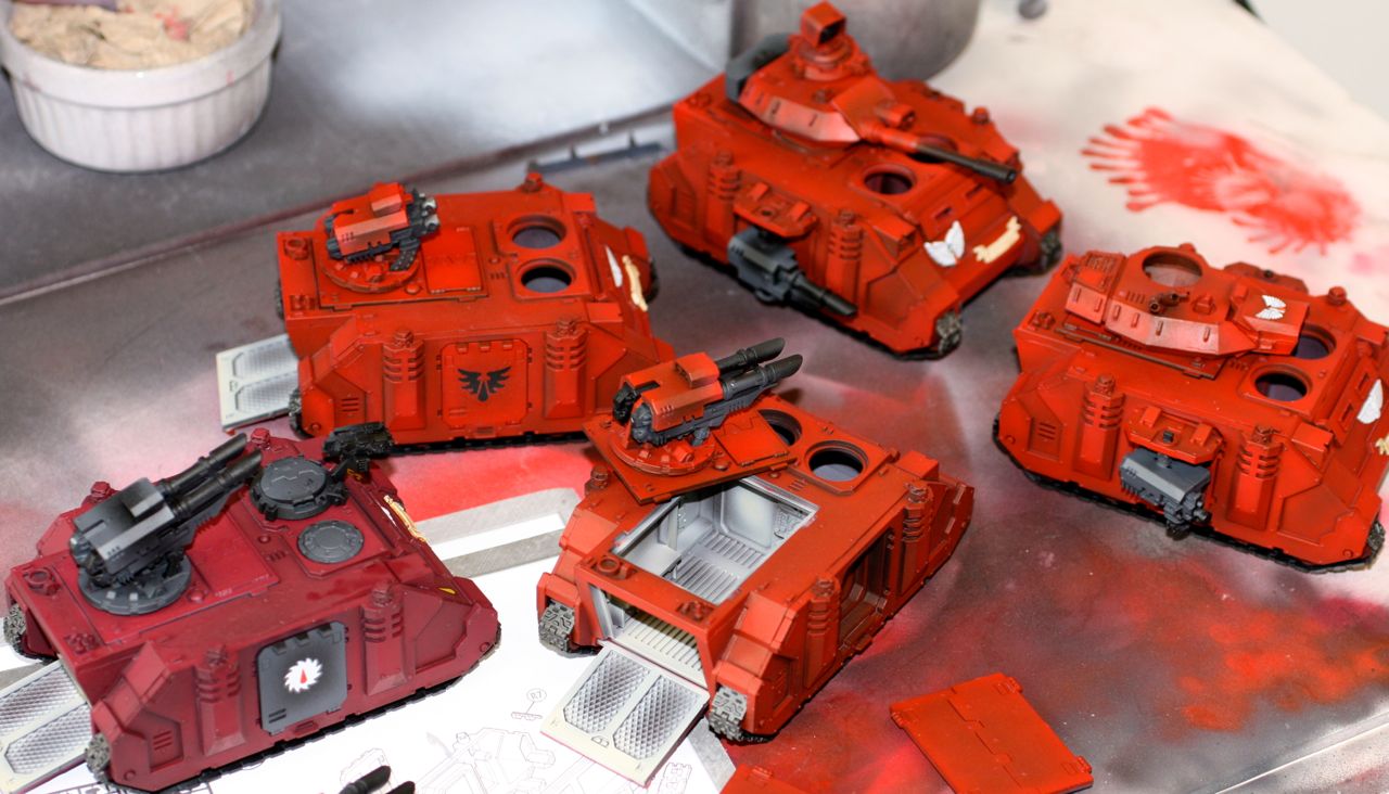 40k Hobby Blog: Four Blood Angels and one Flesh Tearers anything tanks