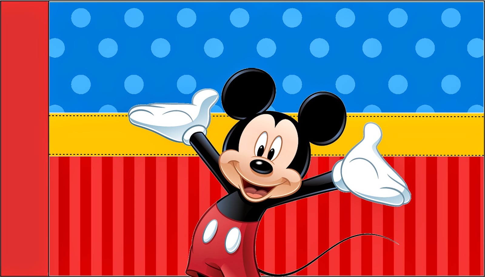 Mickey en Azul y Rojo: Kit para Fiestas para Imprimir Gratis. - Ideas y ...