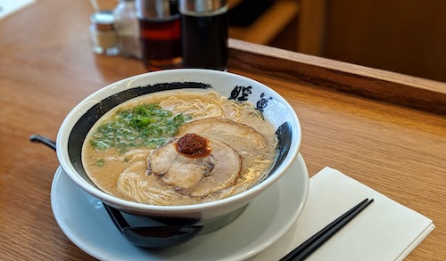 On a return visit, a bowl of miso ramen with extra chashu.